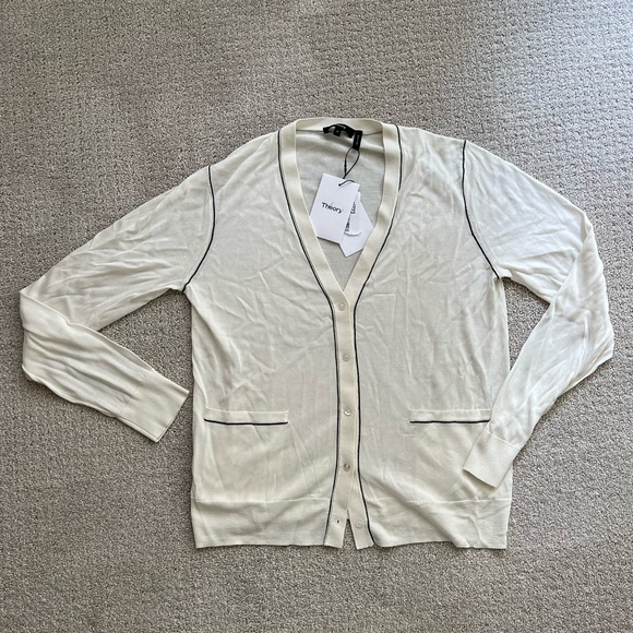 Theory | Sweaters | Nwt Theory Outline Silk Cardigan Nwt Theory Outline ...
